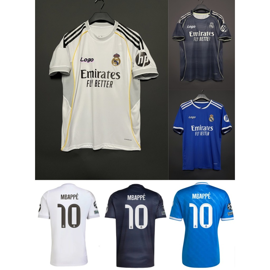 Fans Edition 2025/26 RMA Home Away Men's Short Sleeve Football Jerseys ...