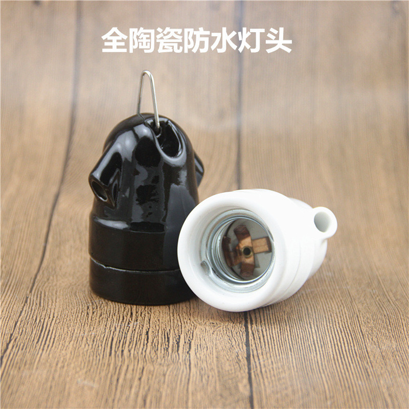 High Frequency Ceramic Lamp Holder Hanging Lamp Holder E27 Screw Lamp ...