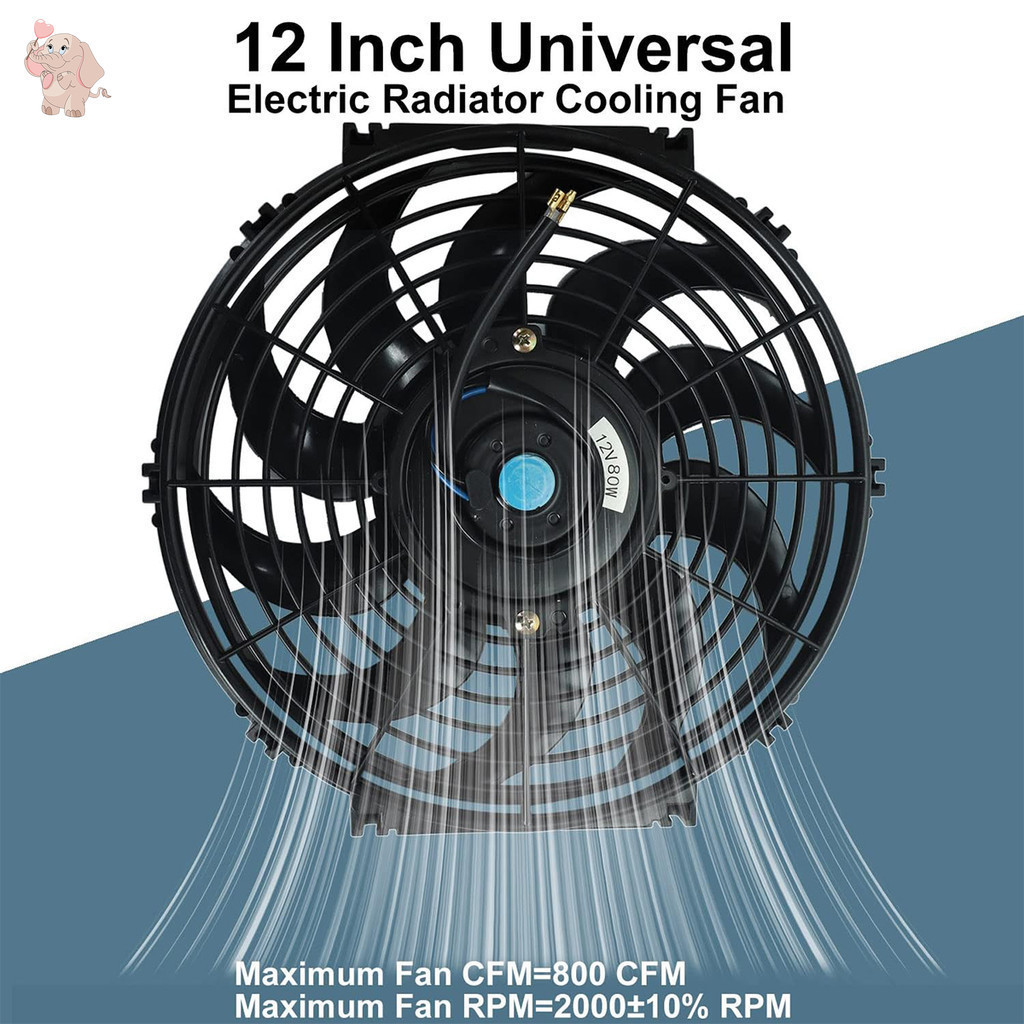 [JPT]Universal /12 Inch 12V 80W 2100RPM Car Air Conditioning Electronic ...