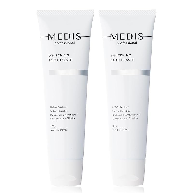 Medis White Whitening Toothpaste with Fluoride and Mild Mint (2 pack ...