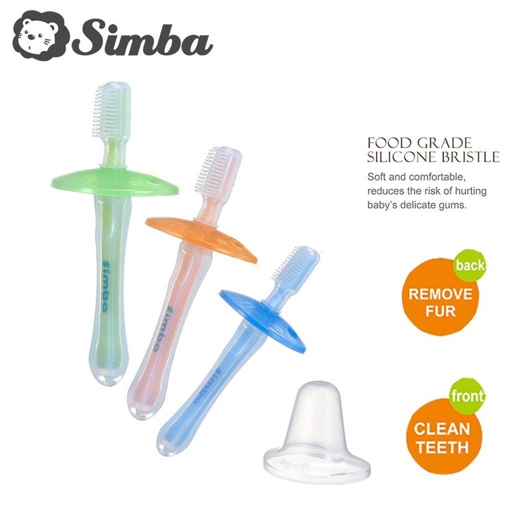 Simba Silicone Toothbrush (blue)(orange)(green) | Shopee Malaysia