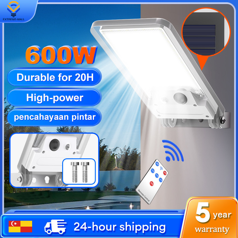 Solar light outdoor lighting 600W Solar Spotlight lampu solar IP67 ...