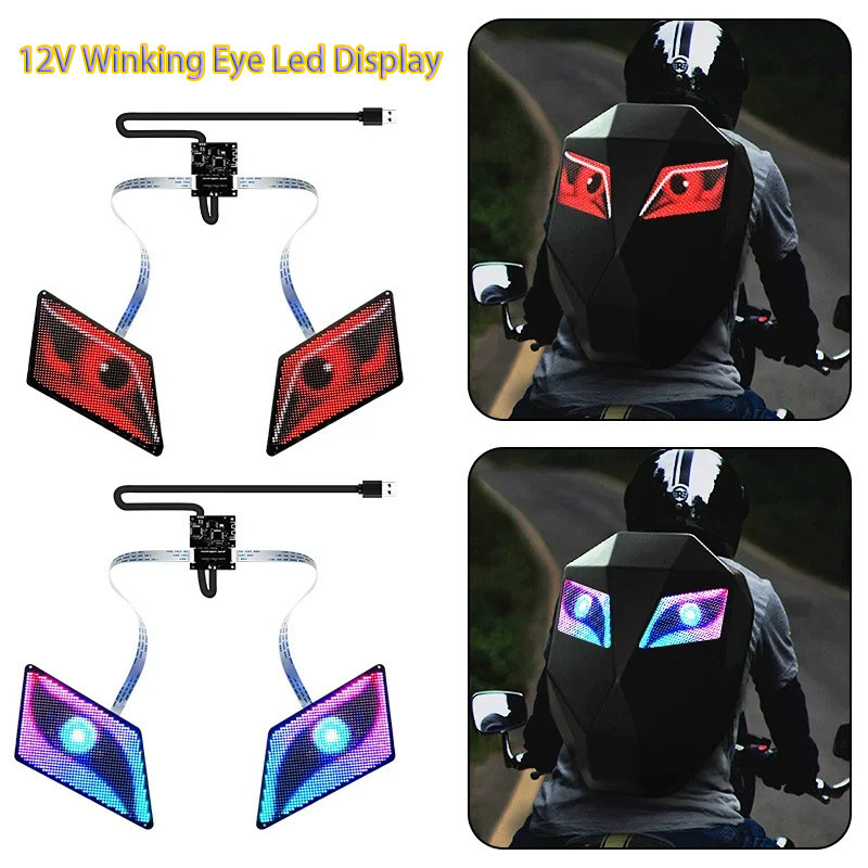 12V Blinking Eyes LED Display Panel Eagle Eyes Winking Screen APP ...