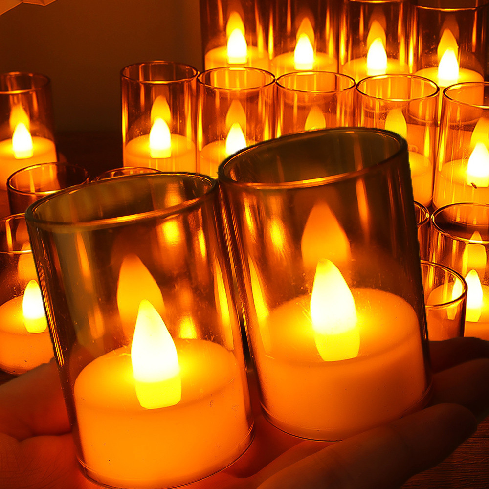 Electric Candle Light - Home Wedding Christmas Decor - Flashing Battery ...