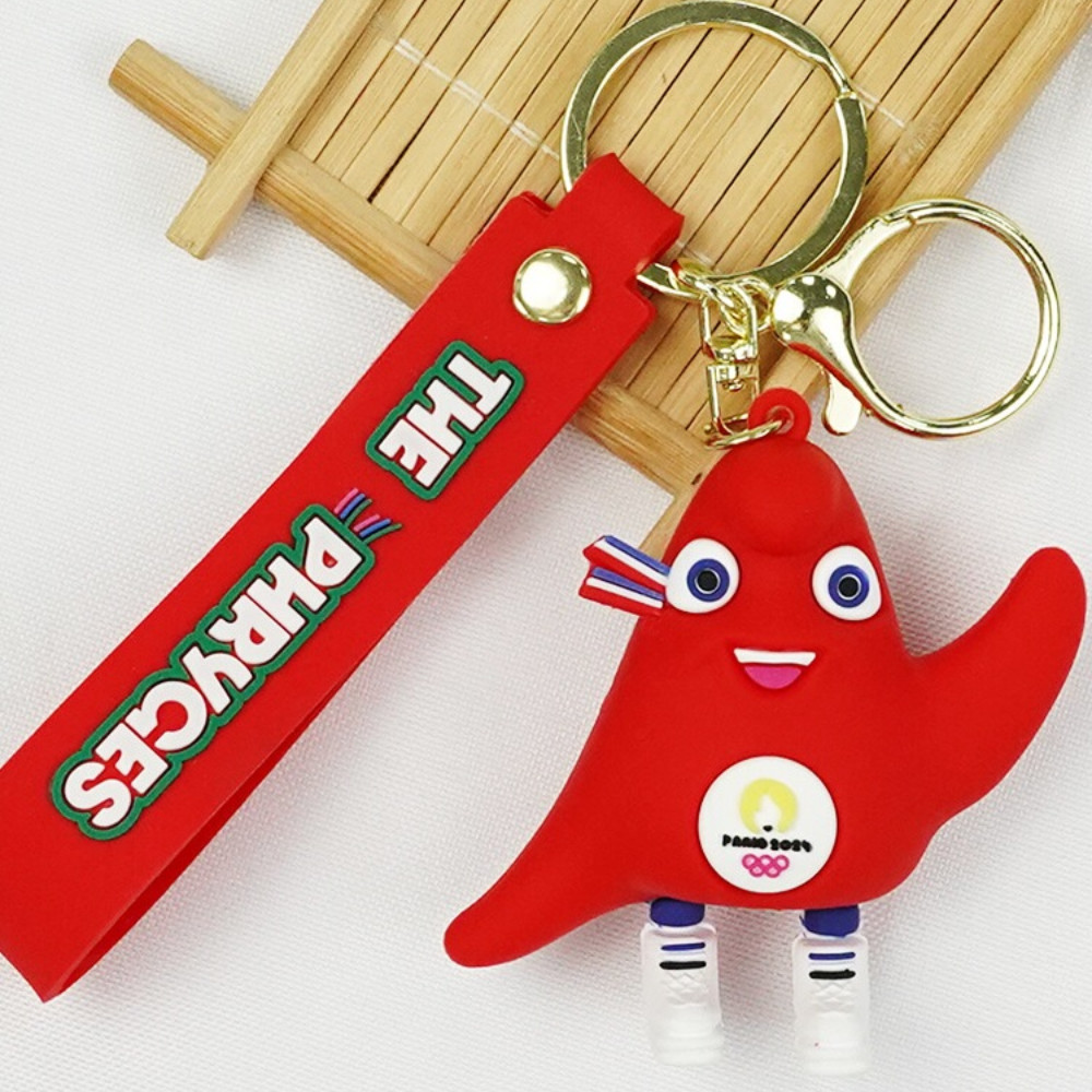 2024 Paris Olympics Mascot Cute Phryges Keychain backpack Pendant ...