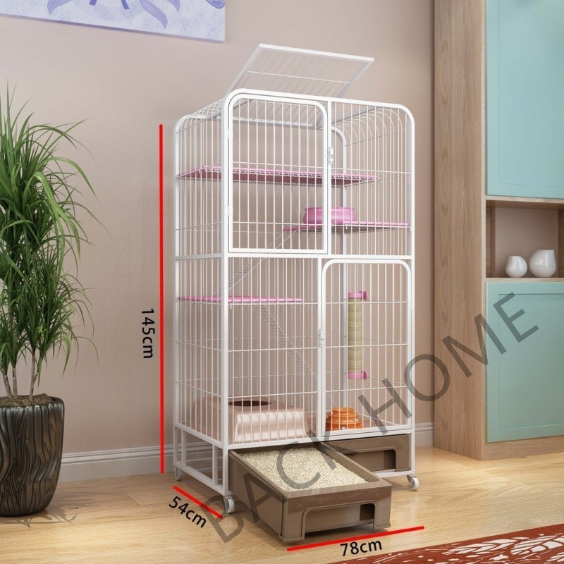 Cat Cage Large Sangkar Kucing Besar 2 3 Tingkat 4 Level Pets Cages Cat ...