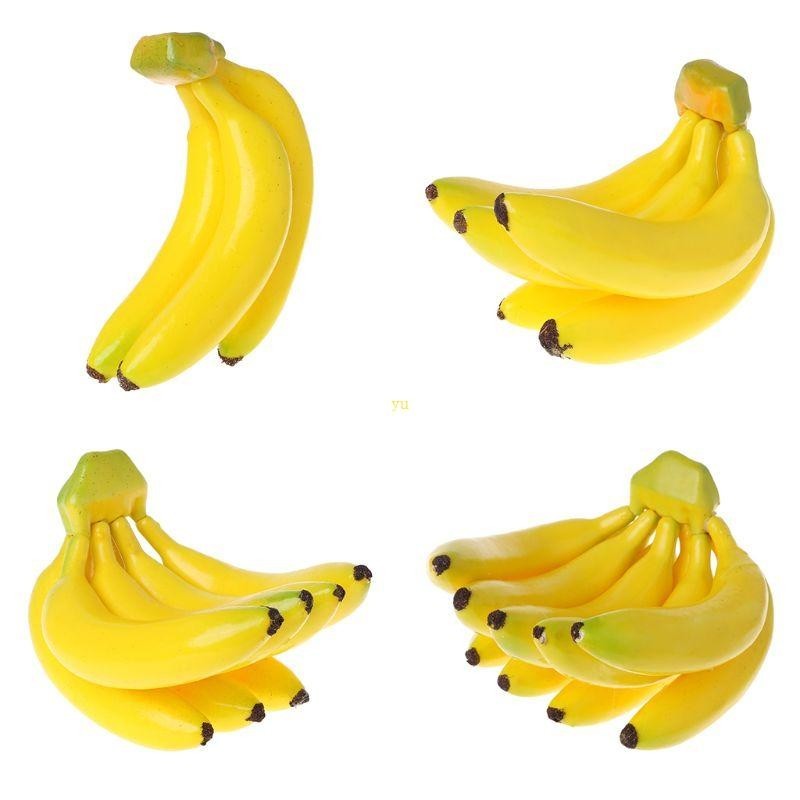yu Realistic Lifelike Artificial Banana Bunch Fruit Fake Display Prop ...