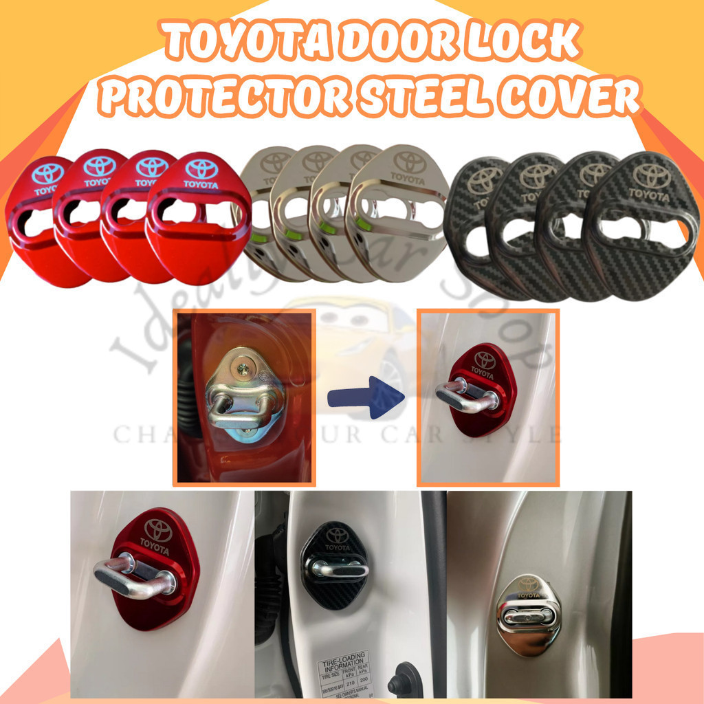 Toyota Vios (4th Gen) Toyota Logo Door Lock Steel Cover 2023 - 2025 ...