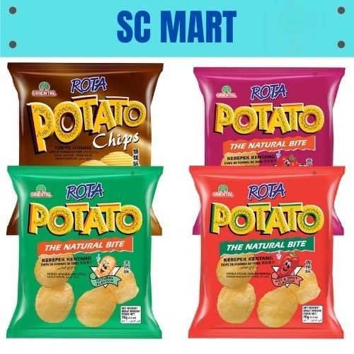 [SC] Rota Potato Crisp Chips 70gm (Hot/BBQ/Natural/Tomato) | Shopee ...