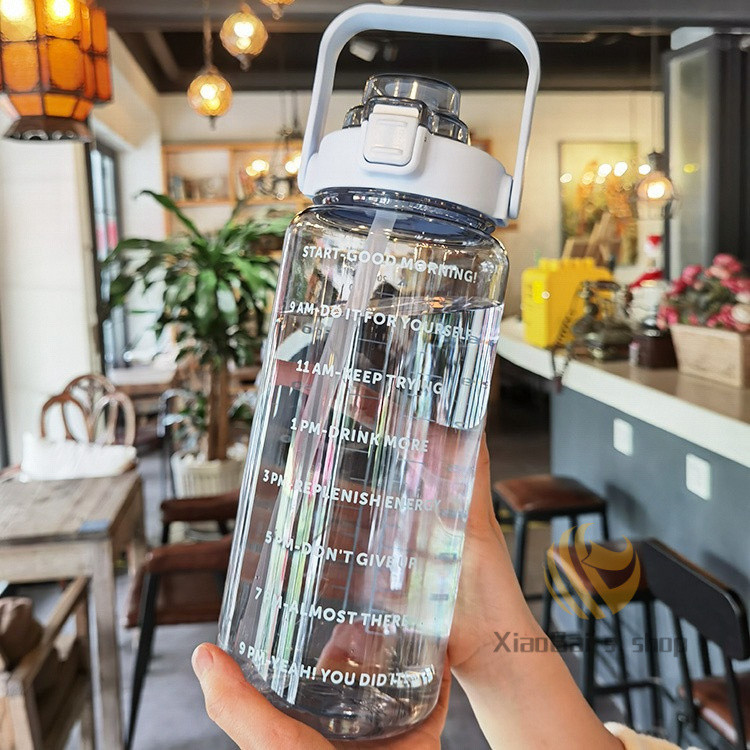 Botol air straw,Botol air 2 liter, Sports Water Bottle Plastic drinking ...