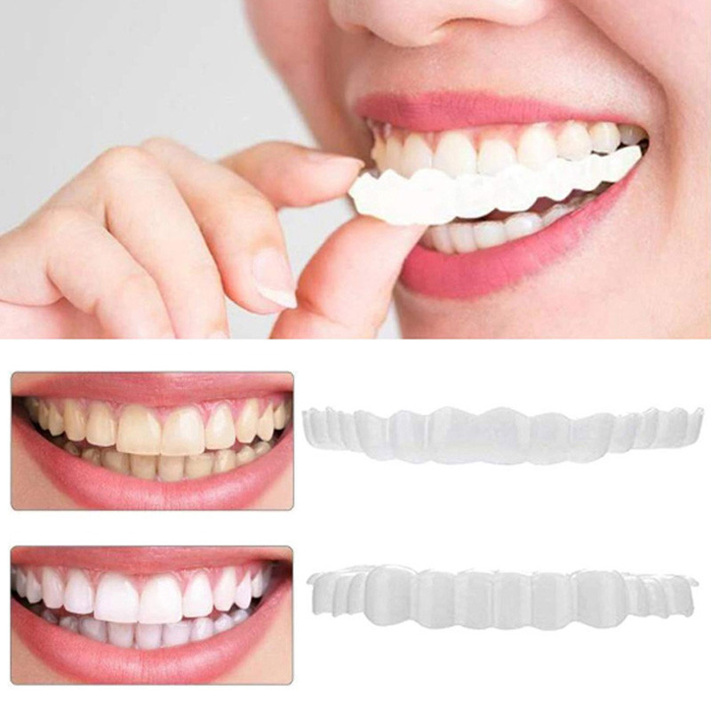 Fake Teeth Denture Teeth Smile Veneers Teeth Upper Lower Beauty Tool ...