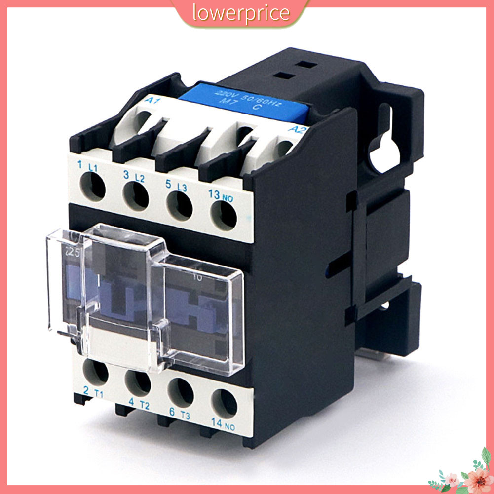 {lowerprice} CJX2-2510 3 Phase 3-Pole 24-380V 50/60Hz Din Rail Mounted Relay AC Contactor ...