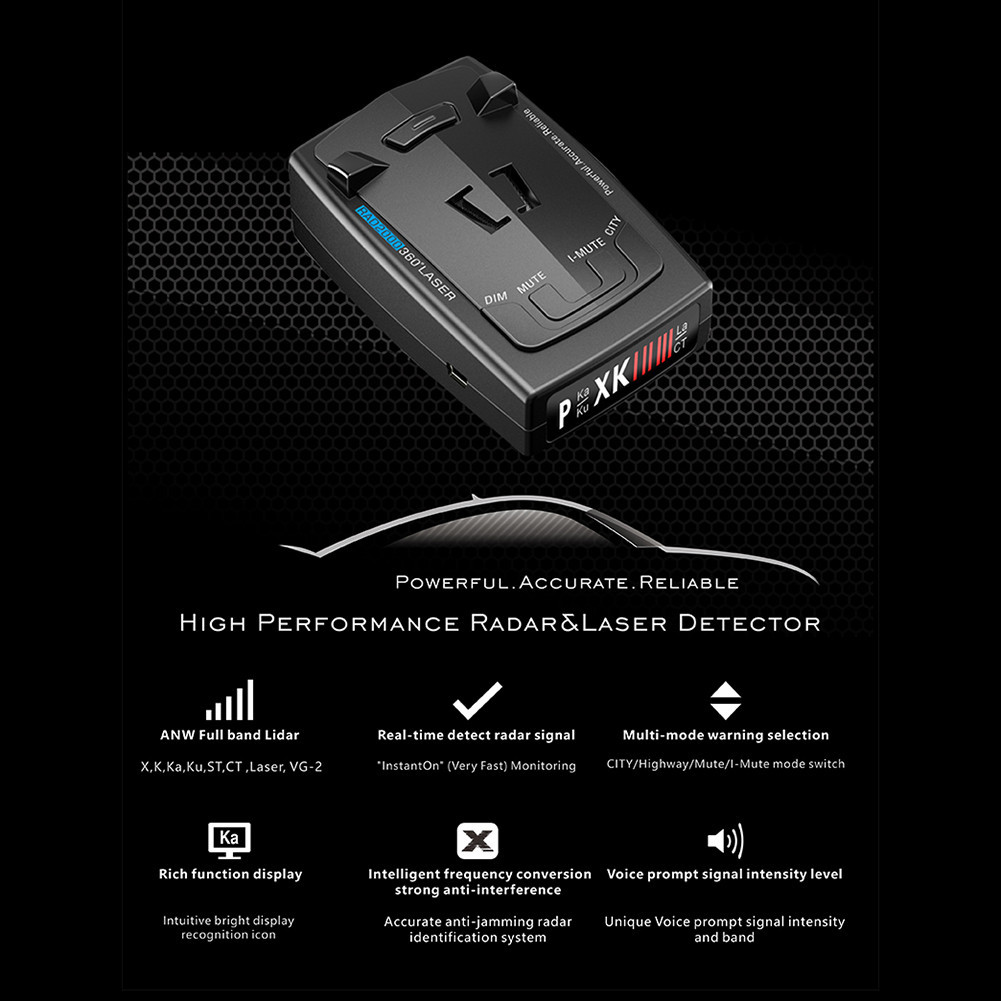 RAD2000 Car Radar Speedometer Sensitive Radar Speed Control Detector ...
