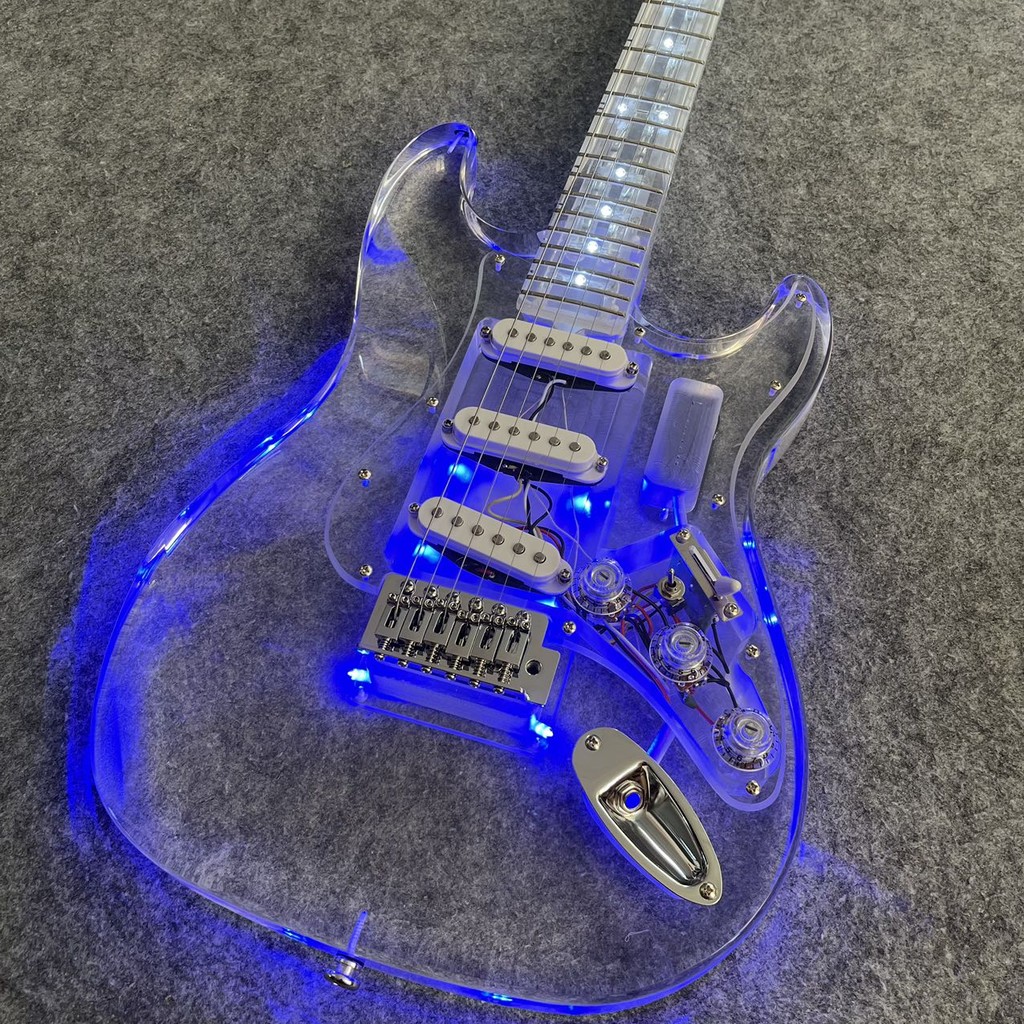 Fender Stratocaster Electric Guitar All Acrylic Headstock Body ...