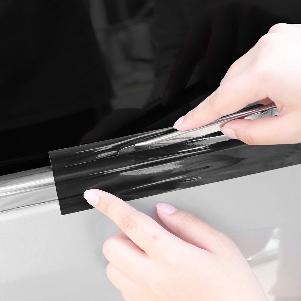 [Fast Shipping] Car Film High Gloss Vinyl Wrap Kit For Black Out Chrome ...