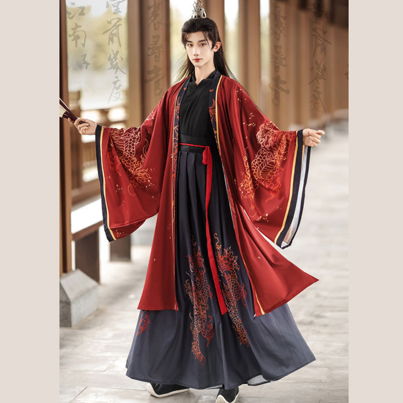 Mo Li Hanfu Chinese cross-collar gown cool cool male and female ...