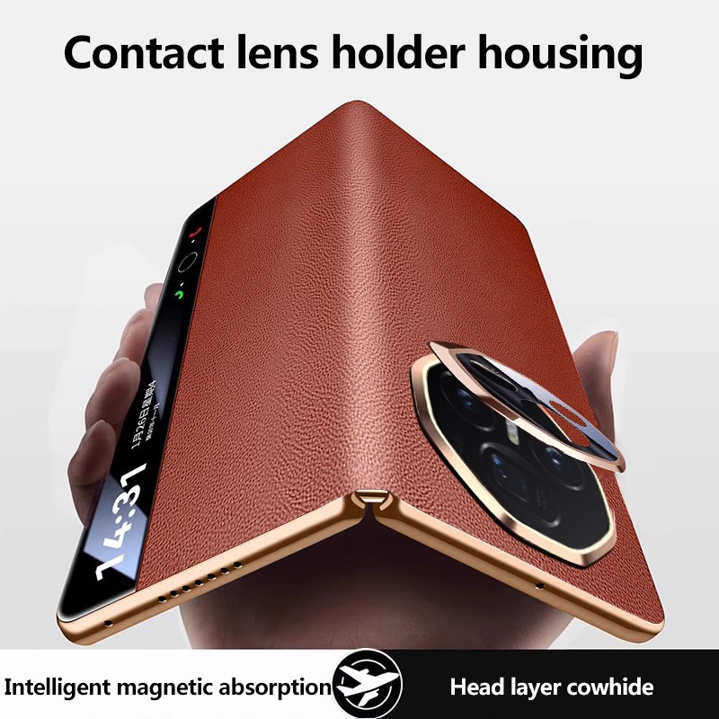 Smart Window View Flip Cover For Honor Magic V3 Metal Lens Stand ...