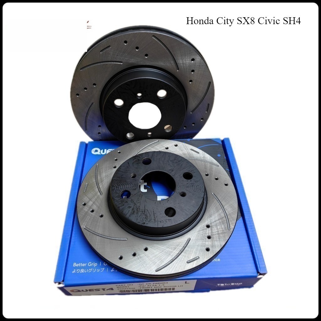 Questa High Performance Front Disc Rotor - Honda City SX8 Civic SH4 ...