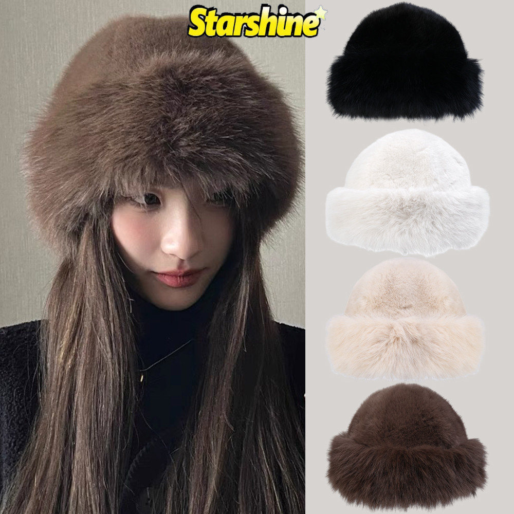 Sweet Versatile Fluffy Plush Fisherman Headgear-Soft Windproof Hooded ...