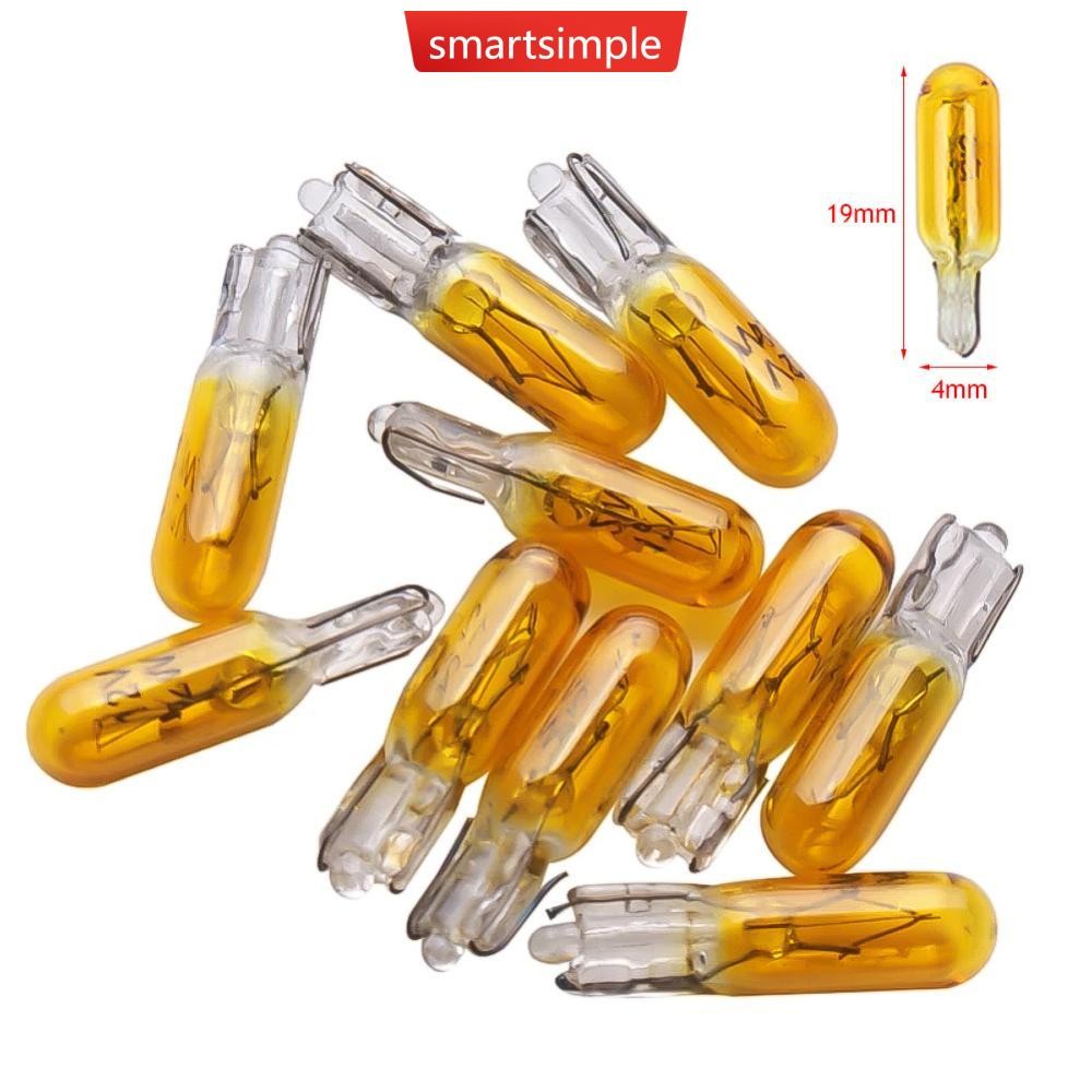 SMARTSIMPLE 10Pcs W2W T5 12V 1.2W Car Halogen Lamp Instrument Lights Dashboard T5 LED Bulb ...