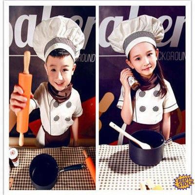 Ready Stock Tooling Work clothes Pakaian kerja chef Kids Chef Costume ...