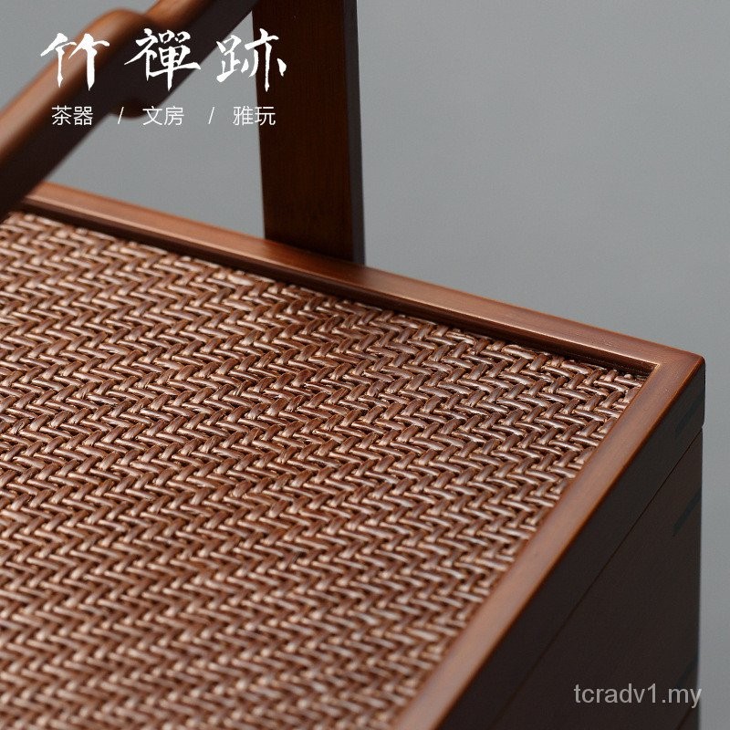 Tapak Zen Buluh | Kotak Penyimpanan Set Teh Perjalanan kotak makanan ...