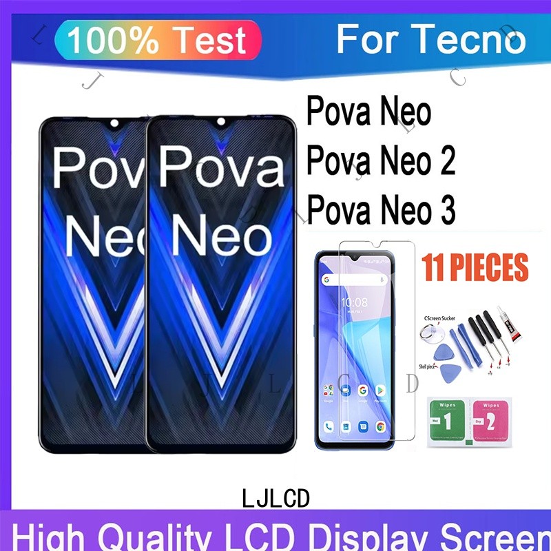 Original Tecno Pova Neo LE6 Pova Neo 2 LG6n Pova Neo 3 LH6n LCD Display ...