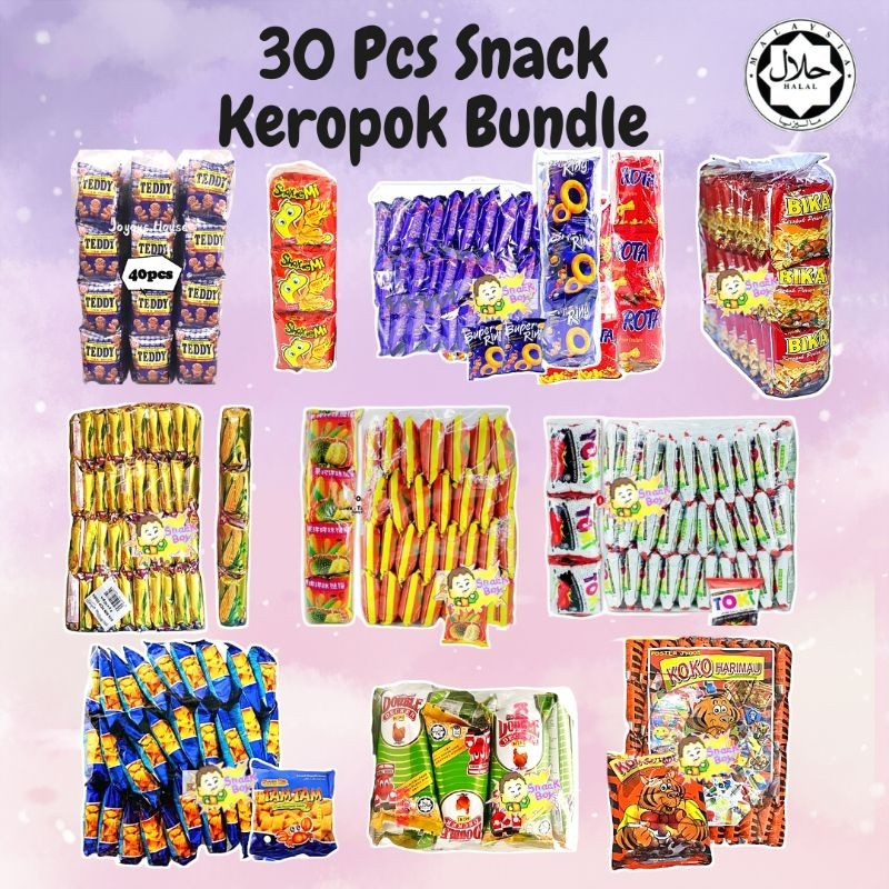 [30PCS] KEROPOK JAJAN SNEK BORONG LEGEND CHILDHOOD (SUPER RING / ROTA ...