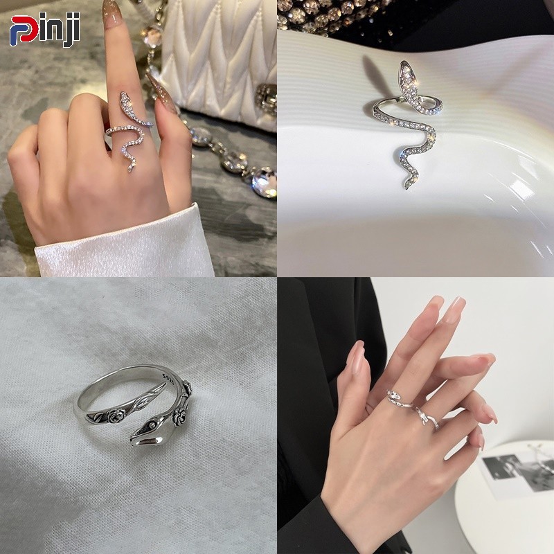 Creative Snake Shape Ring Minimalist Couple Rings Fashion Accessories ...
