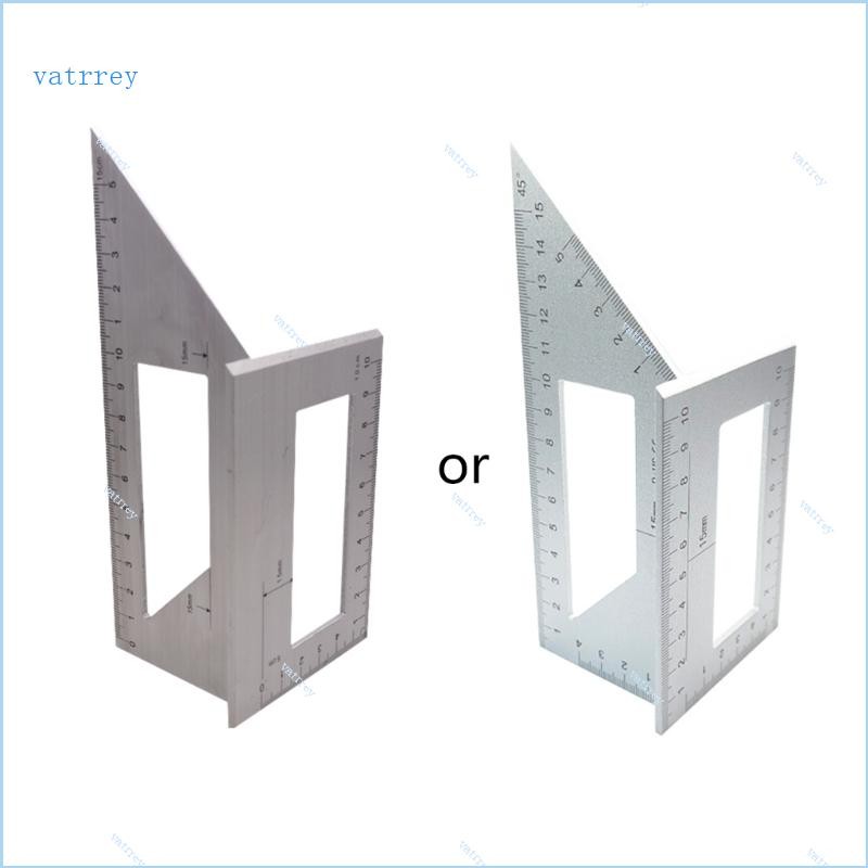 VA Aluminum Alloy Square Multifunction Ruler 45 90 Degree Gauge Rule ...