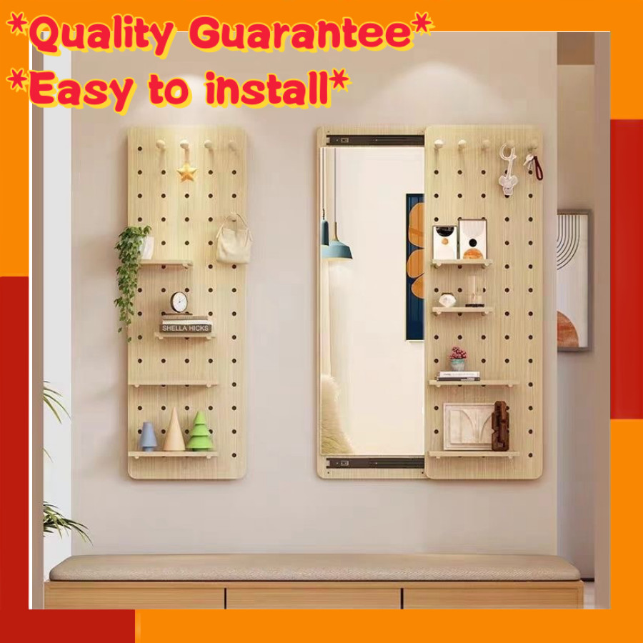 Sofa side decorative storage rack invisible dressing mirror sliding ...
