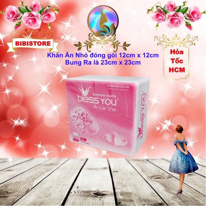 With QR Code - Small Square Napkin 12cm x12cm BLESS YOU Pack of 100 ...