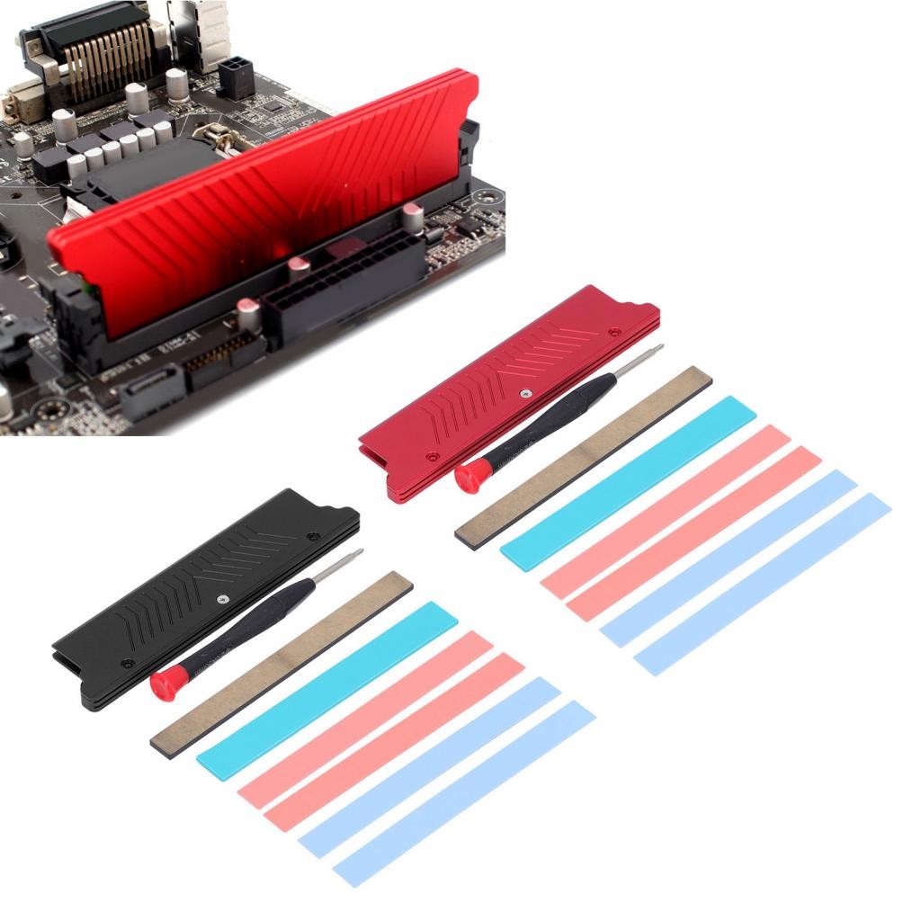 Supergoodsales Memory RAM Cooler Heat Sink Dual Sided for Wide and Narrow Modules Desktop ...