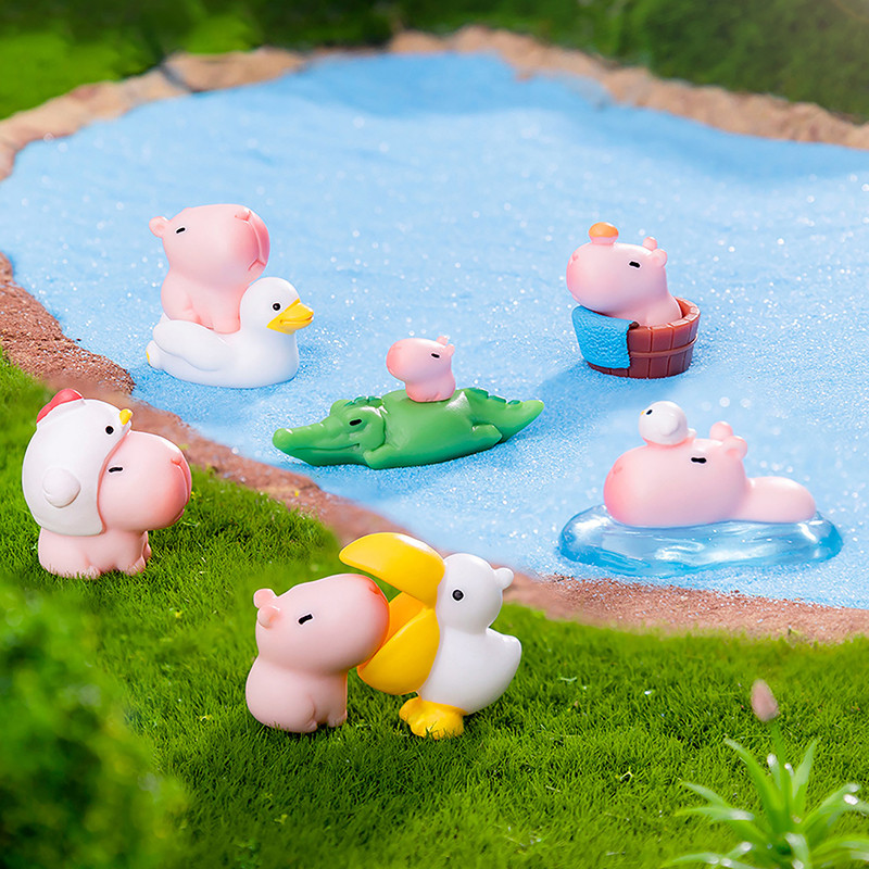 Awhrtwb Capybara Simulation Animals Model Mini Capybara Action Figures ...