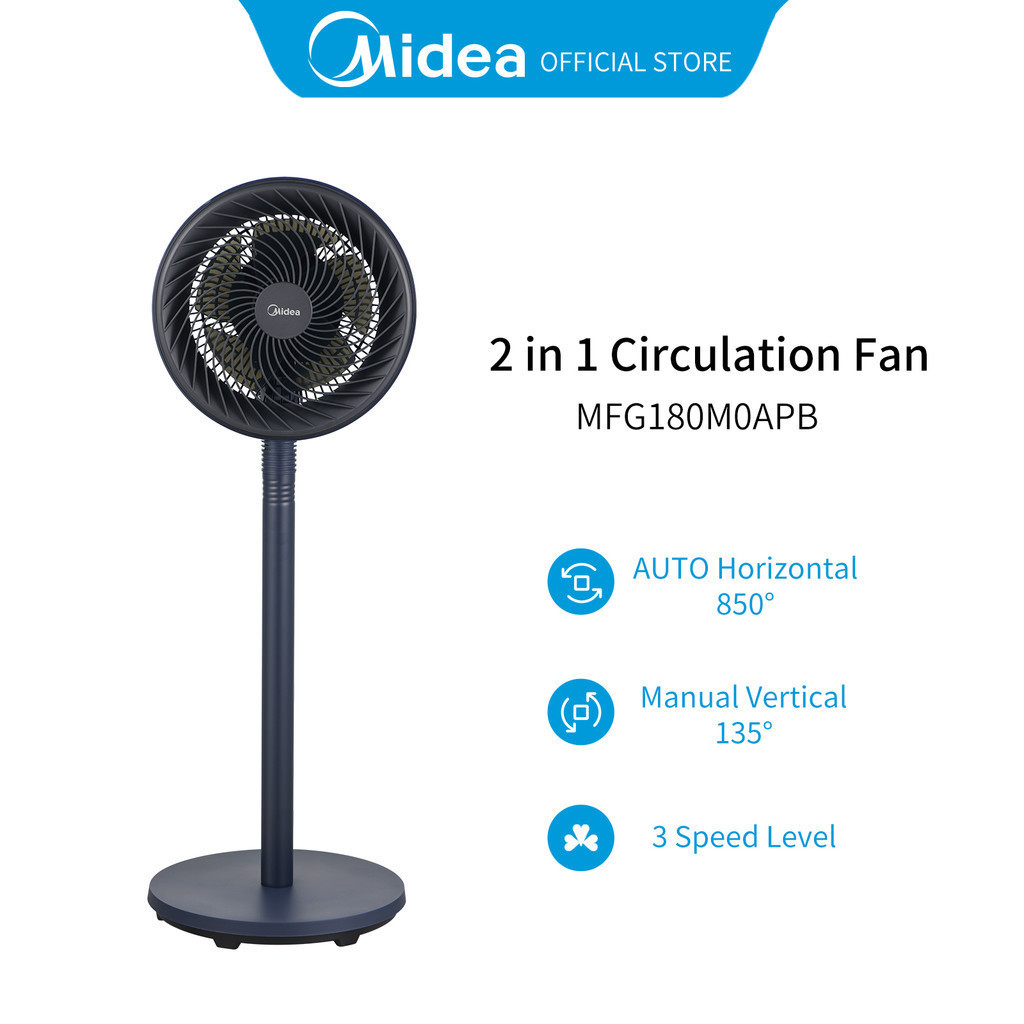 Midea Air Circulation Fan Adjustable Height and Aroma Diffuser ...