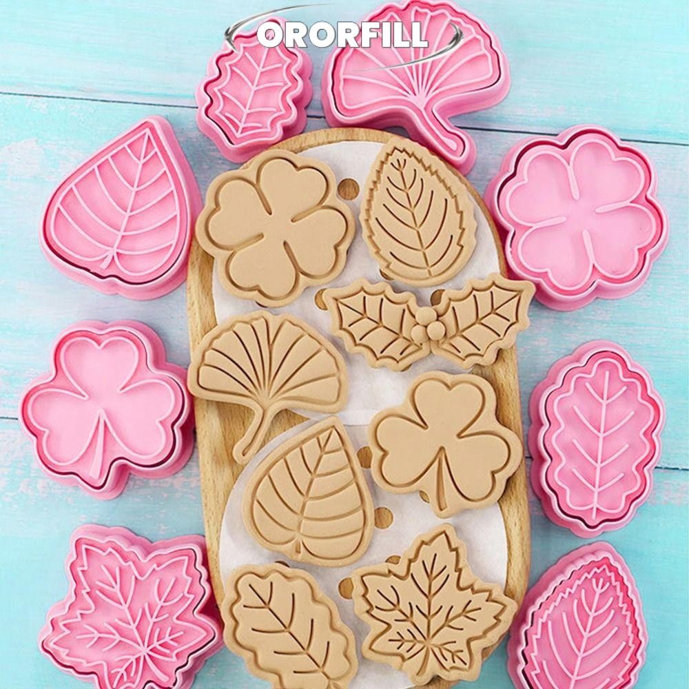 ORORFILL 8Pcs/Set Cookie Cutters, Clover Cartoon Plant Pressable ...