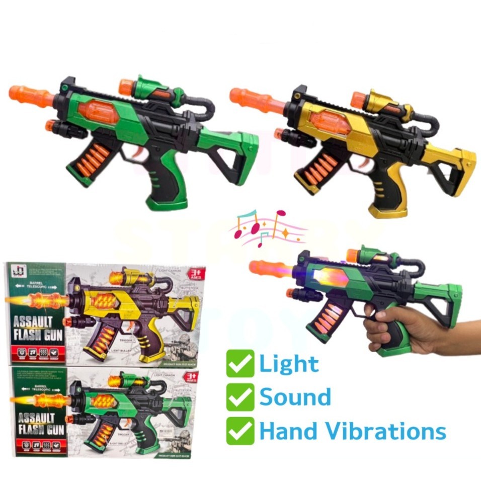 Ready Stock !!! Submachine Gun Toys Gun for Children with Laser Light ...