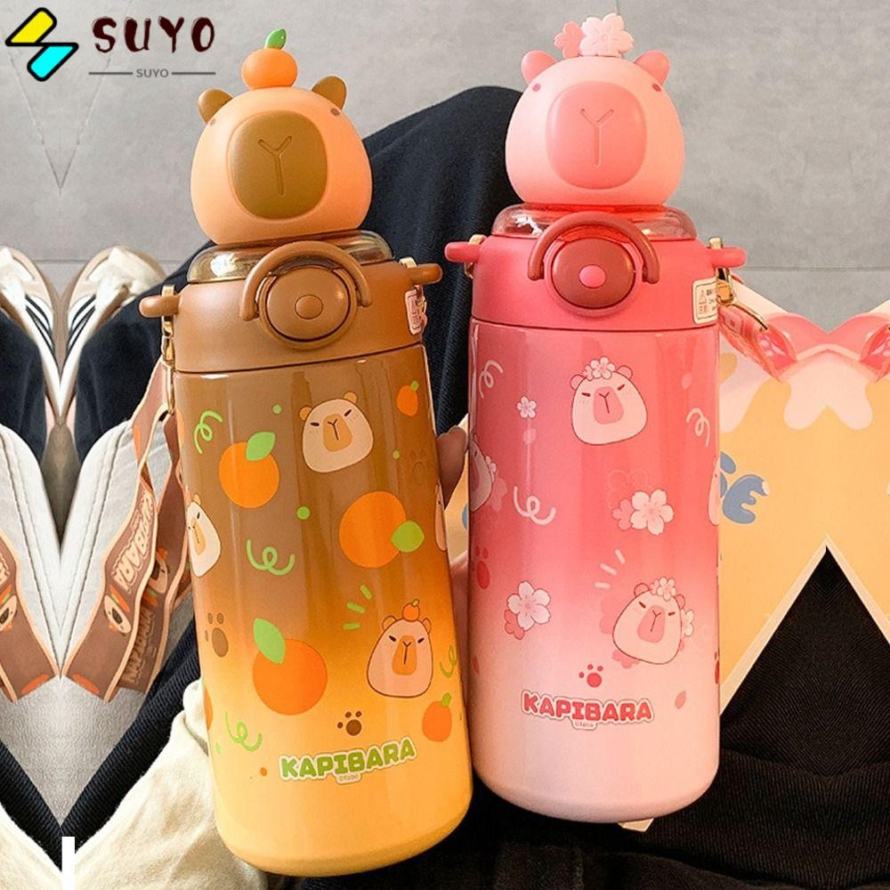 SUYO Insulated Cup, Capybara 640/600/550ML Large Capacity Vacuum Flasks ...