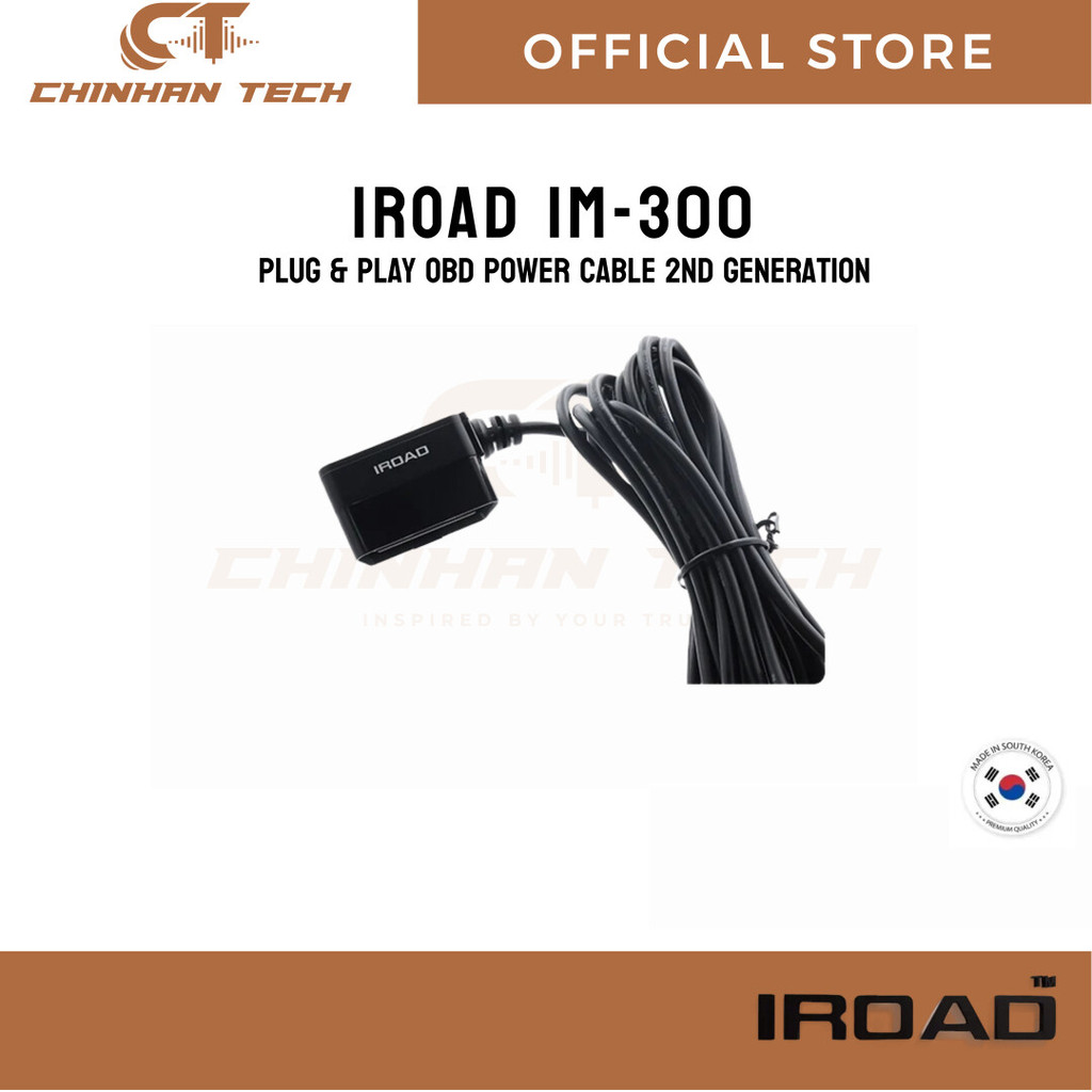 IROAD IM-300 OBD Power Cable 2nd generation dashcam plug and play ...