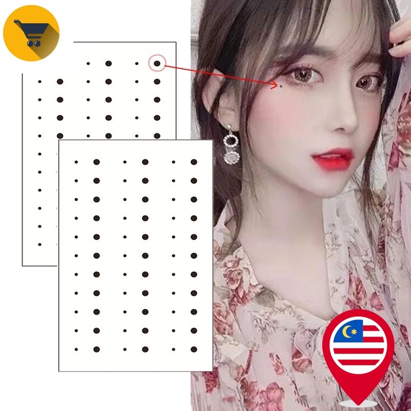 MK2 1Sheet Black Temporary Tattoo DIY Tear Mole Stickers/ Water ...