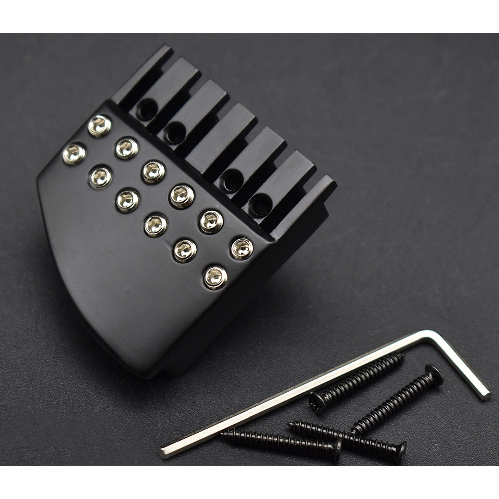 Headless Electric Guitar Accessories Black 6-series Bridge Fixed String ...