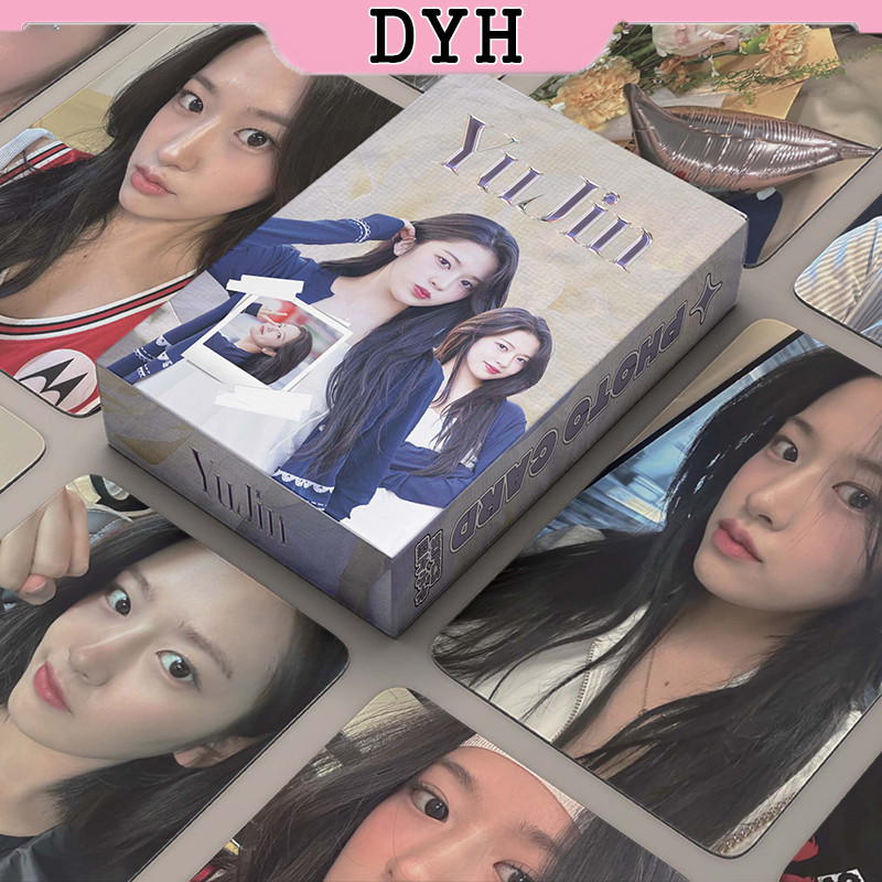 50pcs/box IVE YuJin Laser Card Photocards Holographic LOMO Card KPOP ...