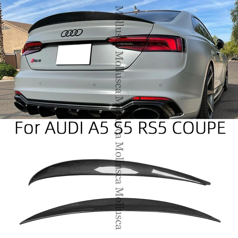 For AUDI A5 S5 RS5 B9 Coupe 2Door HK Style Carbon fiber Rear Spoiler ...