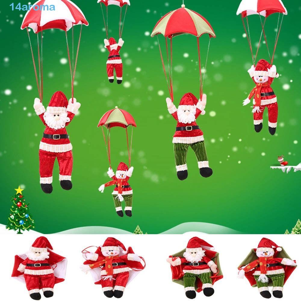 AROMA Parachute Snowman Pendant, Non-woven Fabric Red and White ...