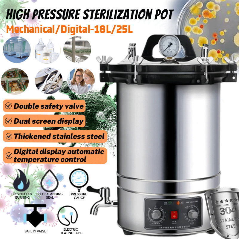Steam Autoclave Sterilizer 5L Retort Machine Steam Sterilizer Pot Used ...
