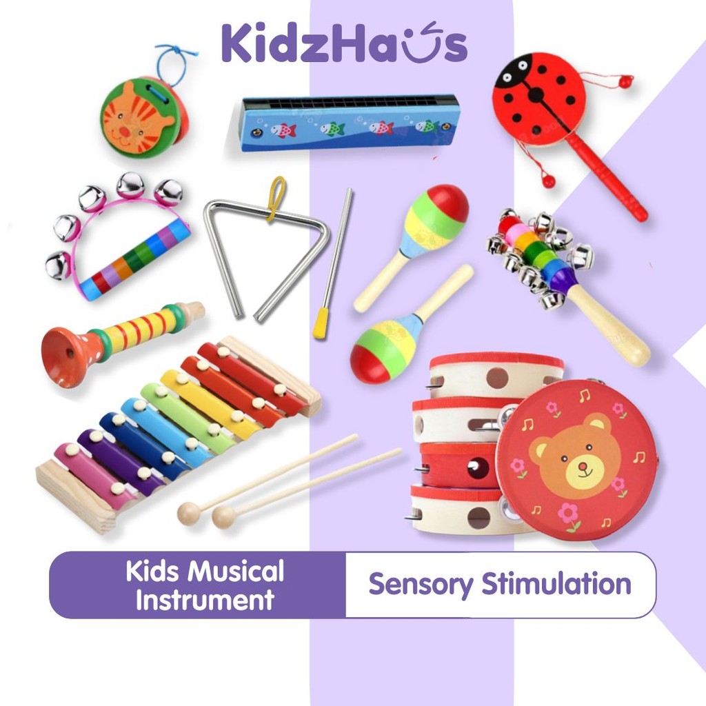 Baby Kids Wooden Musical instrument Educational Montessori Early ...