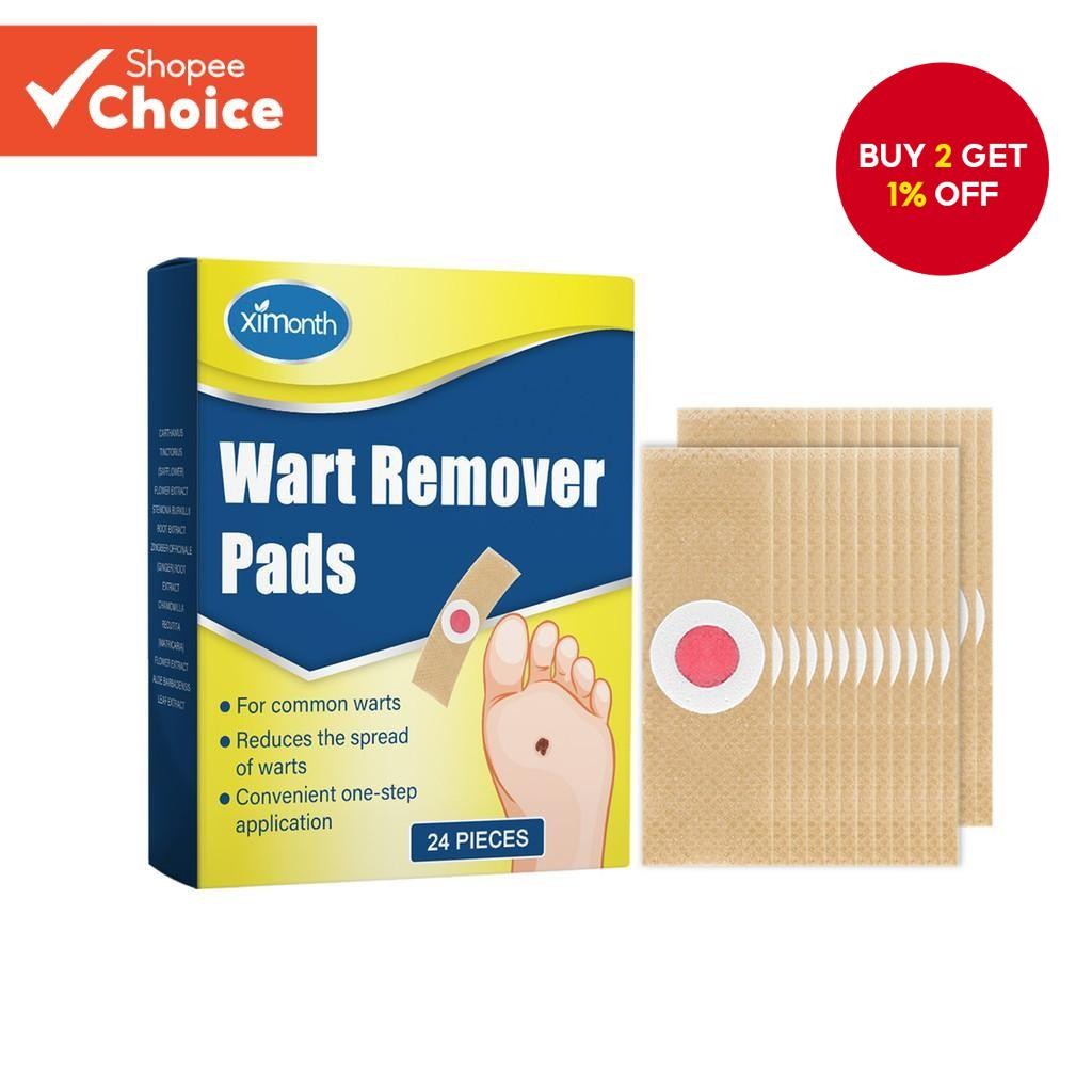 Plantar Wart Remover Pads, 24pcs Highly Potent Wart Removal Treatment ...