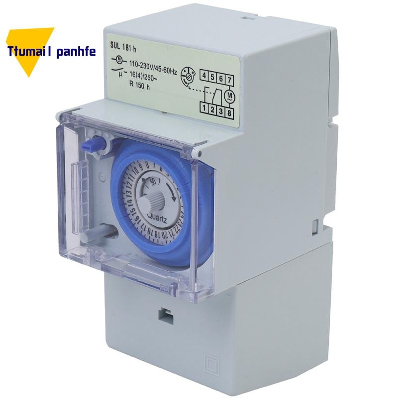 SUL181H Mechanical Timer 24 hours Time Switch Relay Electrical Programmable Timer 24 hour Din ...
