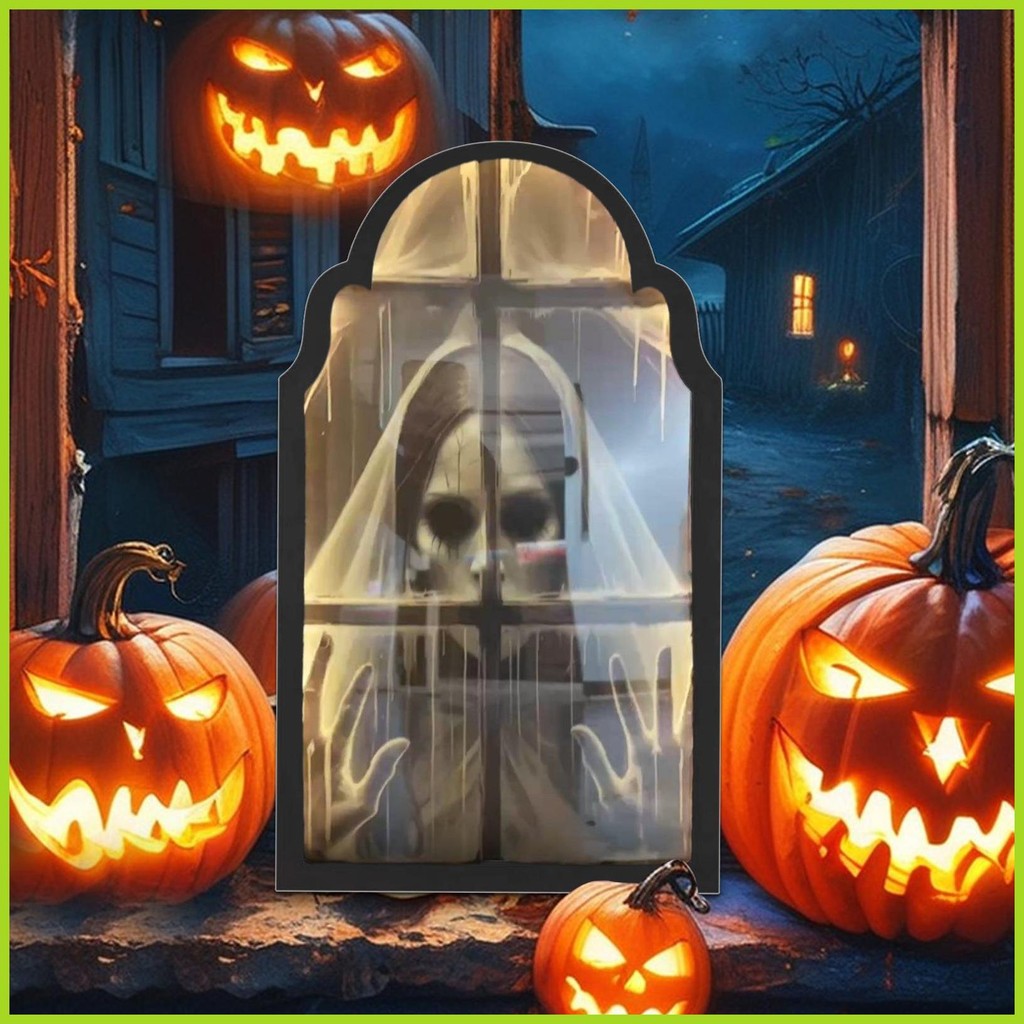 Ghost Mirror Hologram Halloween Decorations Indoor Ghost Mirror Scary ...