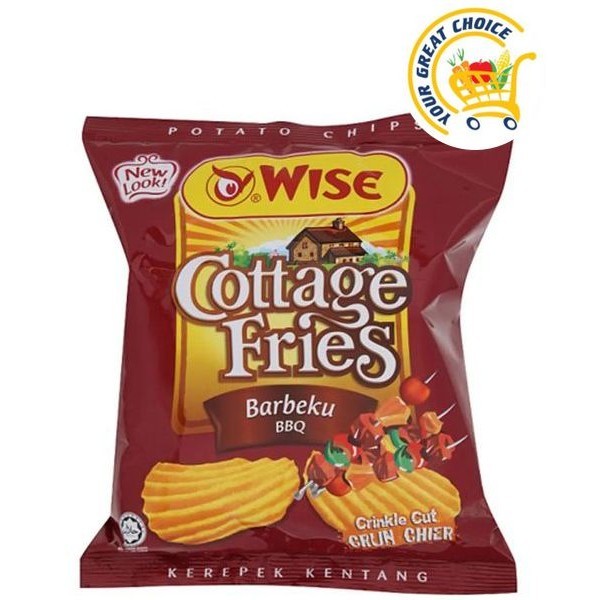 Wise Cottage Fries Potato Chips BBQ 60g | Shopee Malaysia